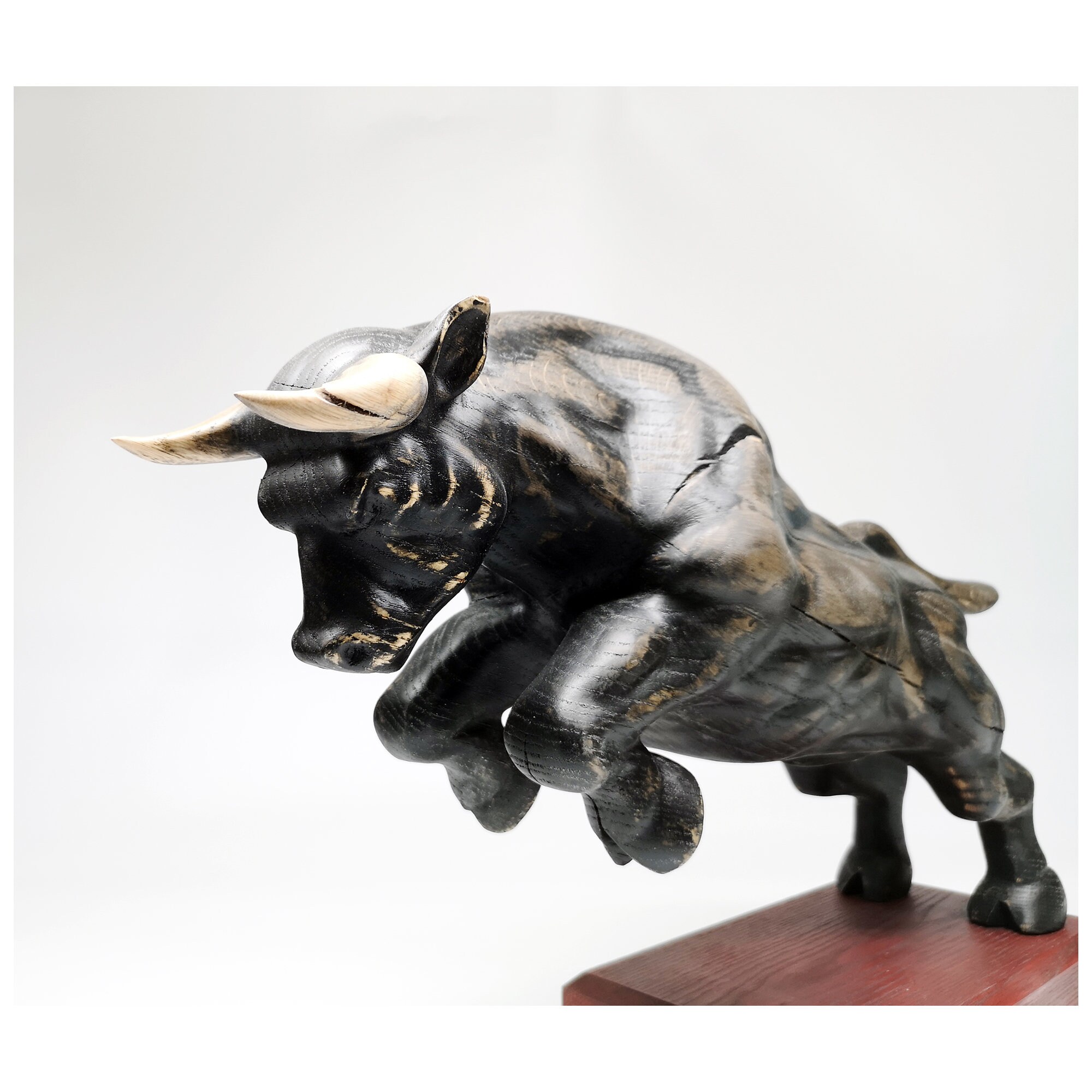 Bull Sculpture Wood Art Sculpture Art Wood Carving Wood - Etsy