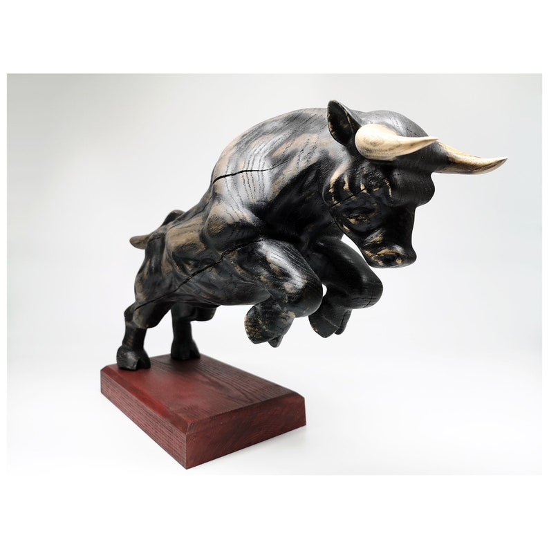 Bull Sculpture Wood Art Sculpture Art Wood Carving Wood - Etsy