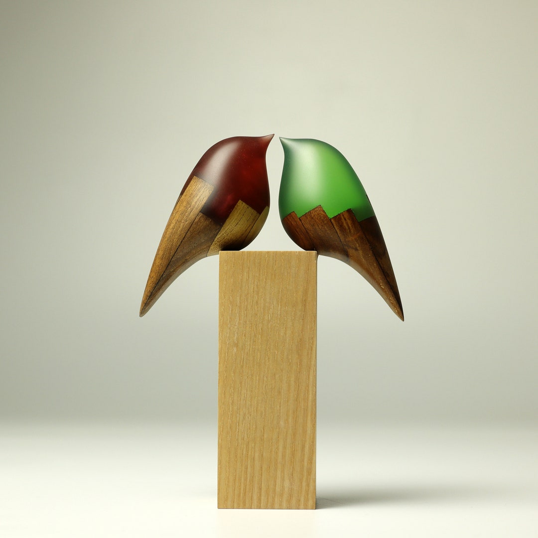 Love Birds, Wood Art, Epoxy Resin, Sculpture, Art, Wood Carving, Wood ...