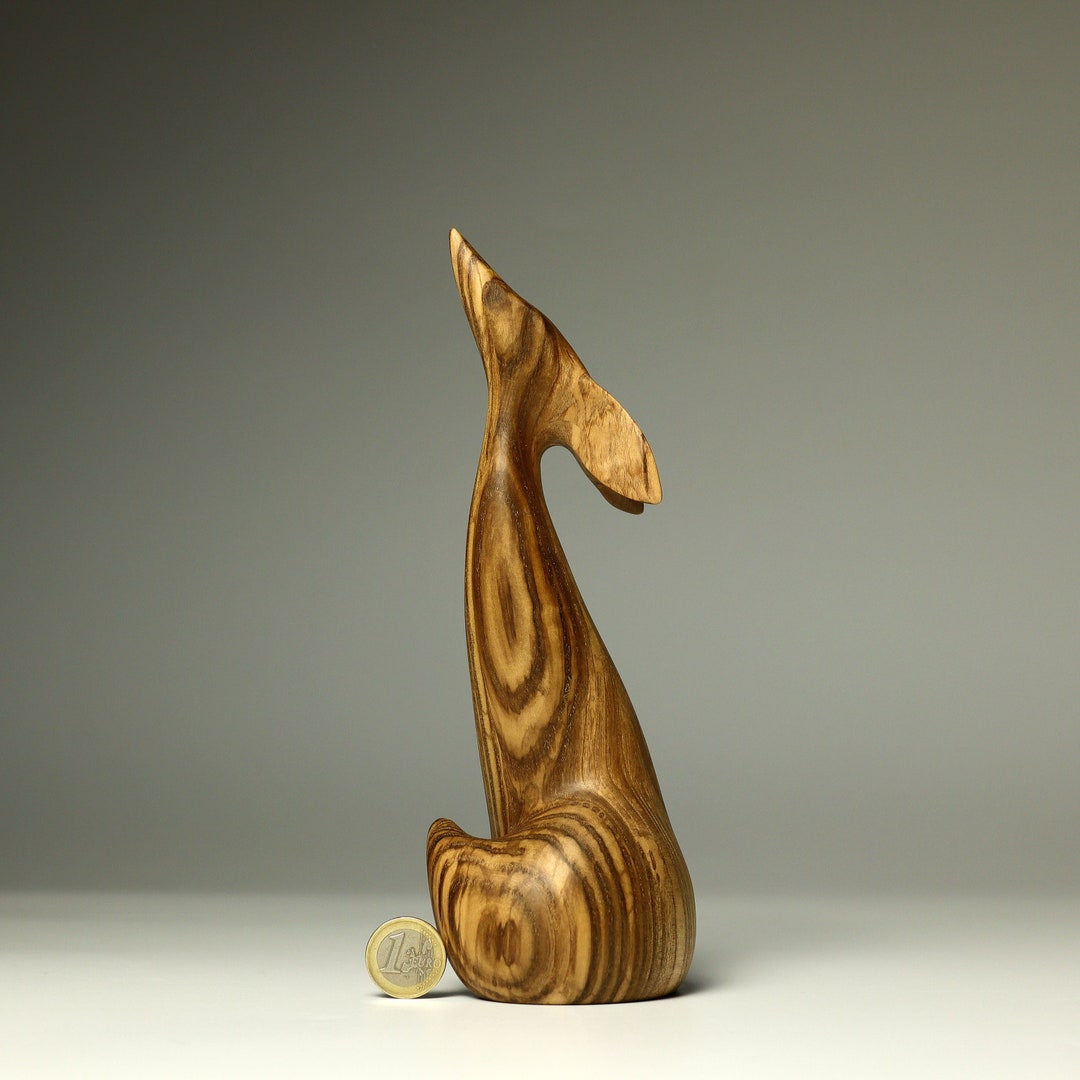 Fox, Fox Carved in Wood, Wooden Fox, Wood Art, Hand Made, Animal ...