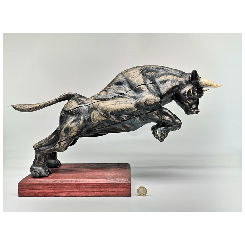 Bull Sculpture Wood Art Sculpture Art Wood Carving Wood - Etsy