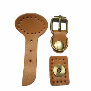 Genuine Cowhide Leather Bag Buckle, Snap Bag Clousre, Purse Lock Clasp ...