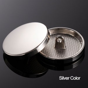 Flat Round Metal Buttons, Shank Buttons, Clothing Sewing Fasteners ...