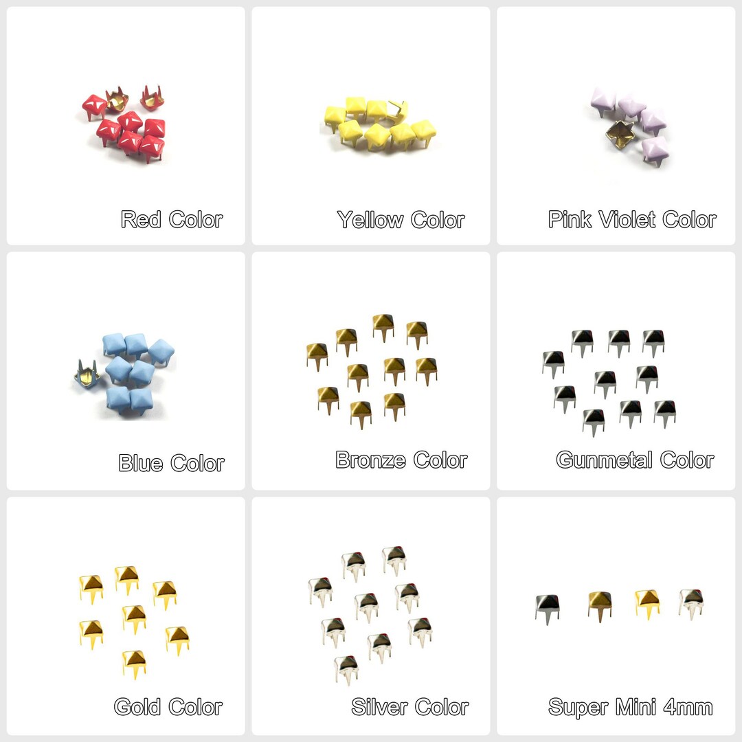 4mm Doll Claw Studs, Super Tiny Cone Rivet Stud for Doll Dresses/coat ...