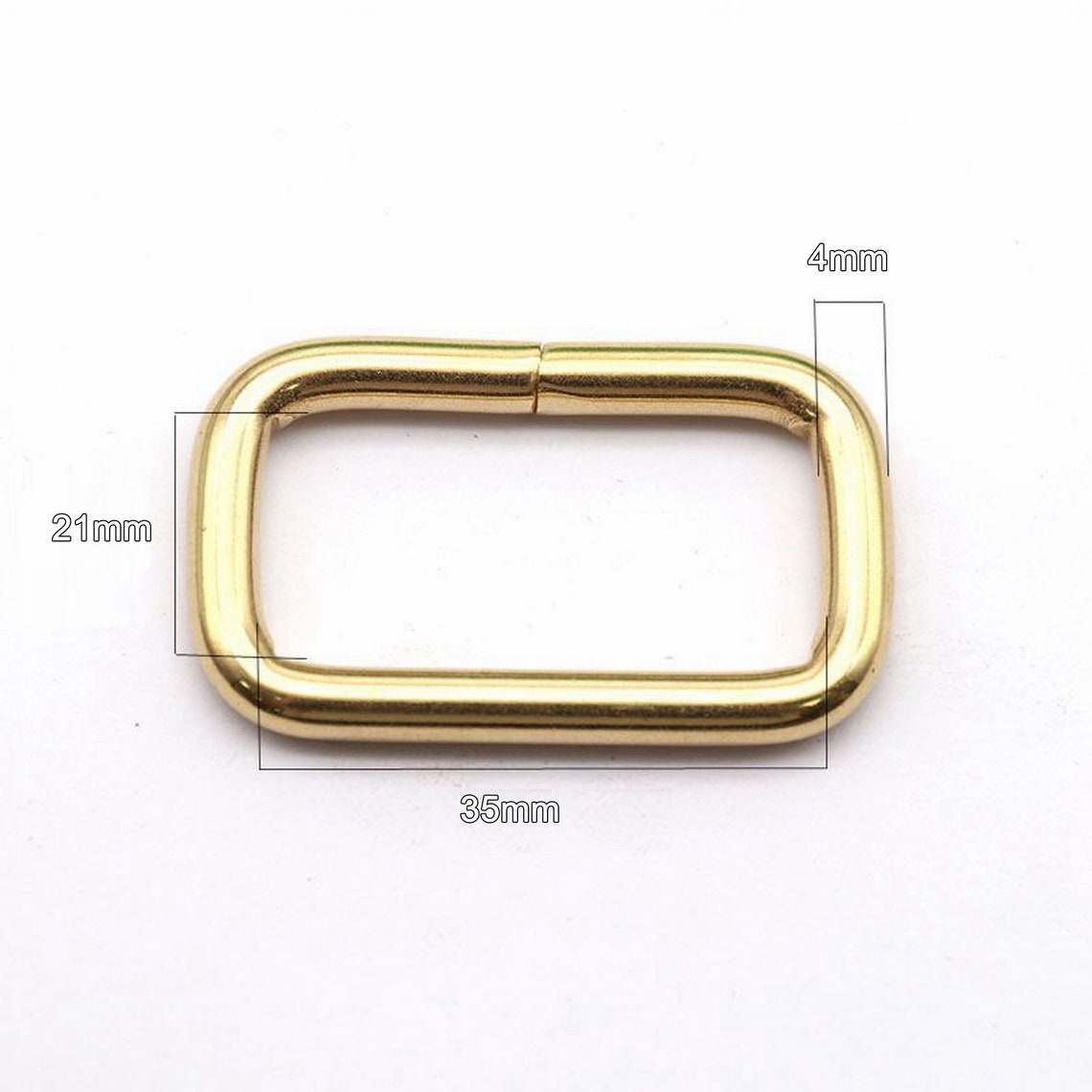 Metal Rectangle Rings Buckles, Brass Adjustable Square Connector for ...