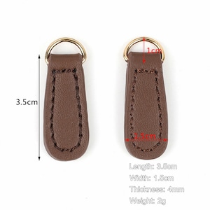 Genuine Leather Zipper Pull With D-ring Closure Fastener, Leather Purse ...