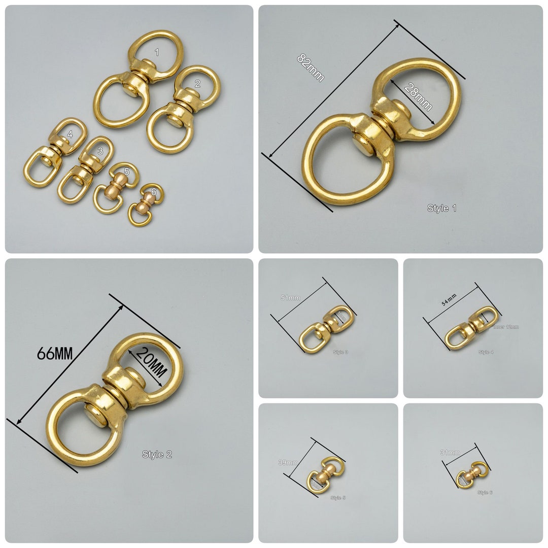 Swivel Double Heads D-ring, Solid Brass D Ring With Screw, Pocket Watch ...
