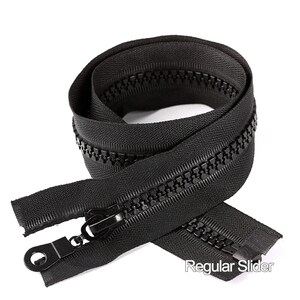 Strong & Large Molded Plastic Zipper With 1/ Two Way Slider, #8 Chunky ...