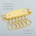 Key Holder Plate With 6 Hooks, Brass Key Pouch Holder, Keychain Pad ...