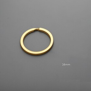 Thick Key Ring Supplies, Solid Brass Flat Split Keyring, Round Key Chain Connecter, Circle Loop ...