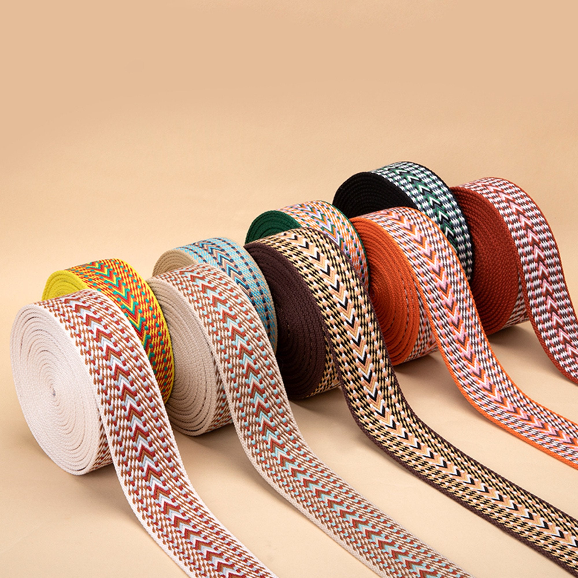 Thick & Durable Stripe Webbing for Strap, Multi Color Heavy Duty ...