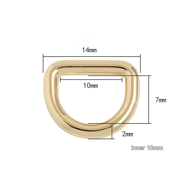 Seamless D Rings for Strap Bag Purse Belt Leather Craft, Metal D Ring ...