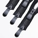 27"-59" Strong Large Molded Plastic Zipper, Black Chunky Zipper With 2 ...