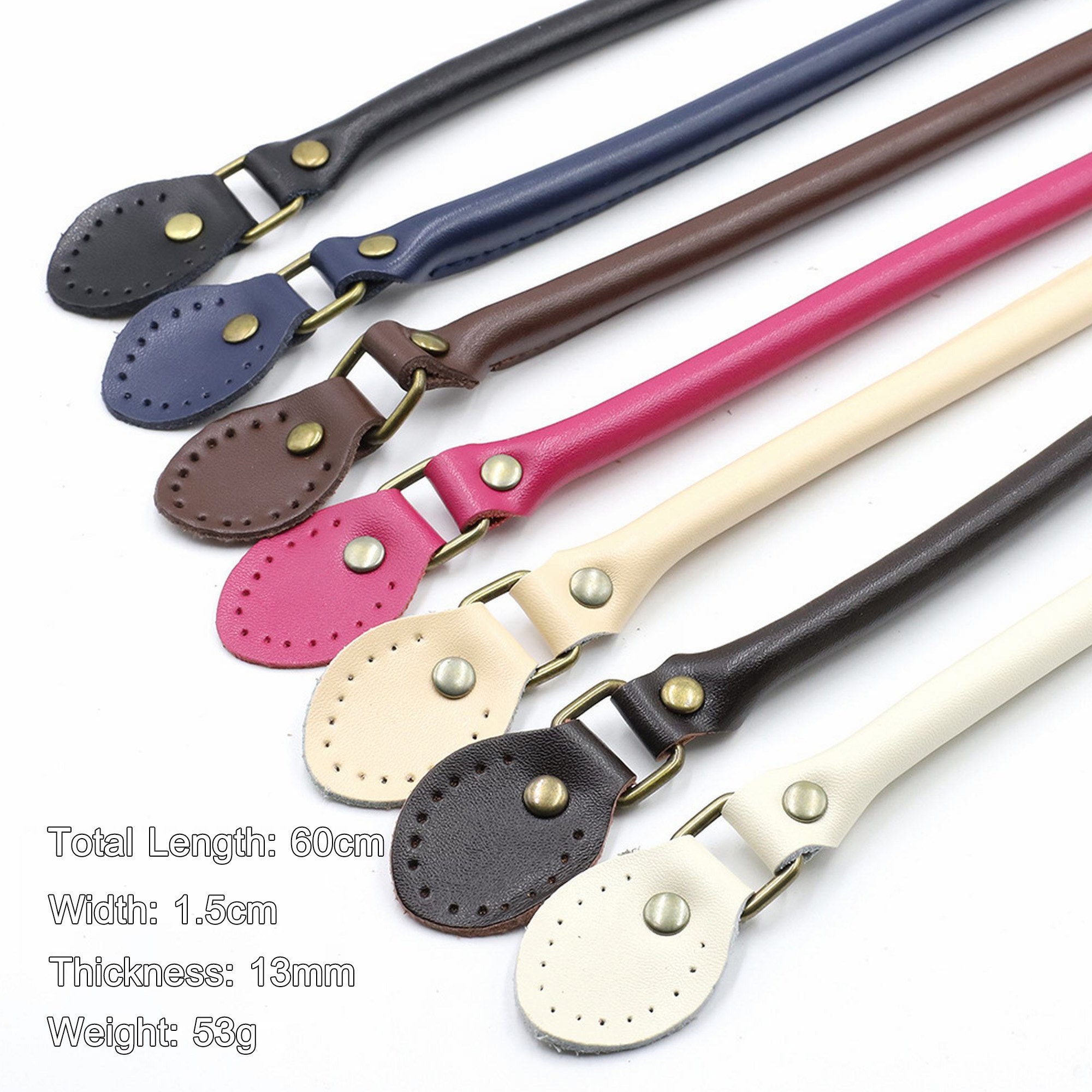 Genuine Leather Bag Handle, 2 Layer Cowhide Leather Handbag Handles ...