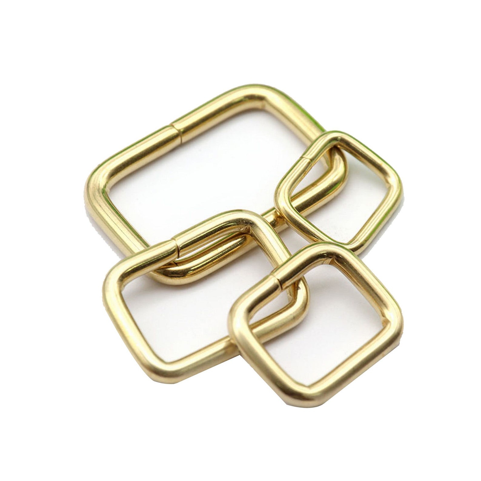 Metal Rectangle Rings Buckles, Brass Adjustable Square Connector for ...