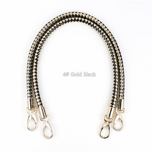 Braided Leather Handle Strap, Handbag Handle With Golden Hook, Faux PU ...