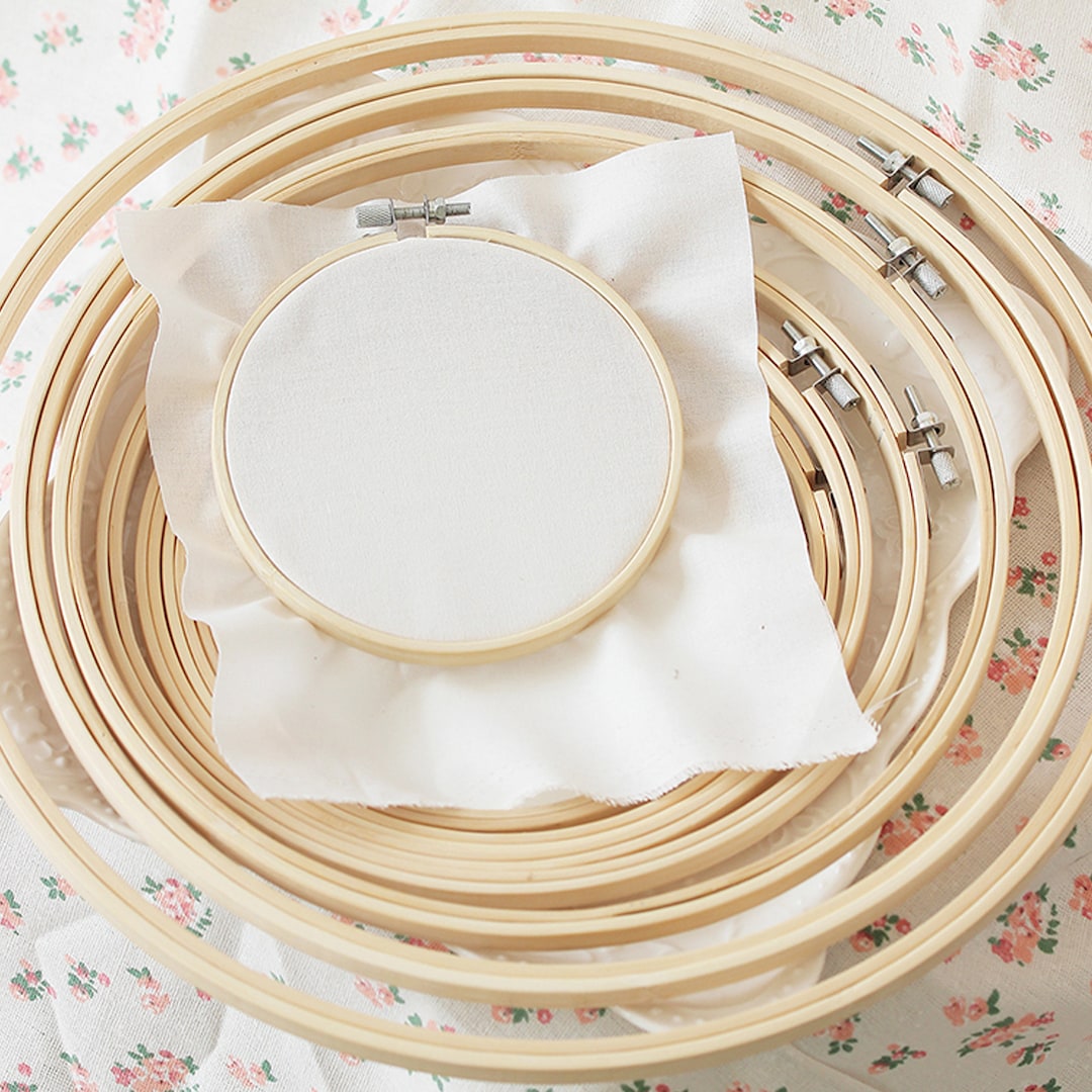 Embroidery Hoop, Bamboo Embroidery Frame, Round Shape Ring Cross Stitch ...