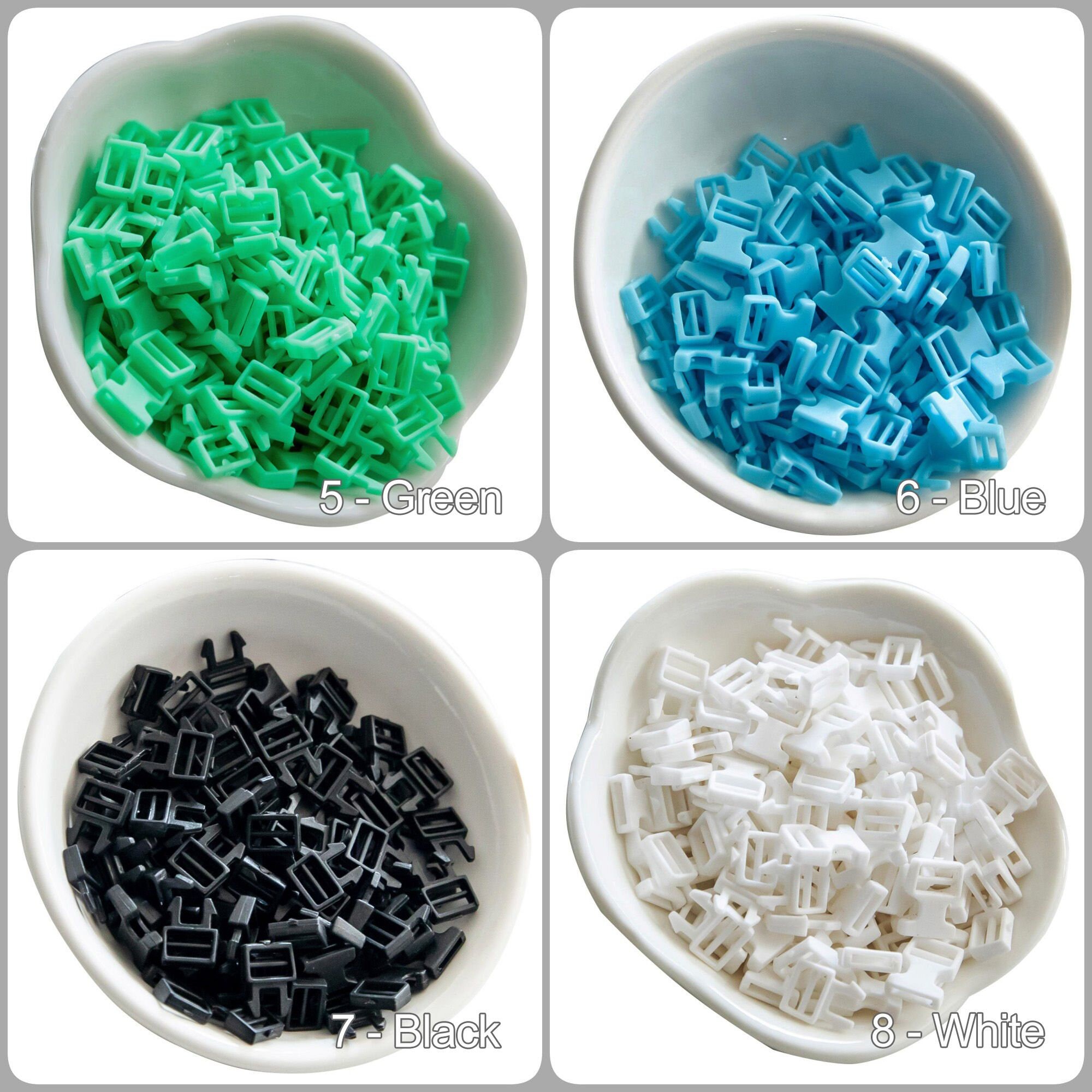 4mm 6mm (inner) Tiny Side Release Buckles, Super Mini Plastic Buckles ...