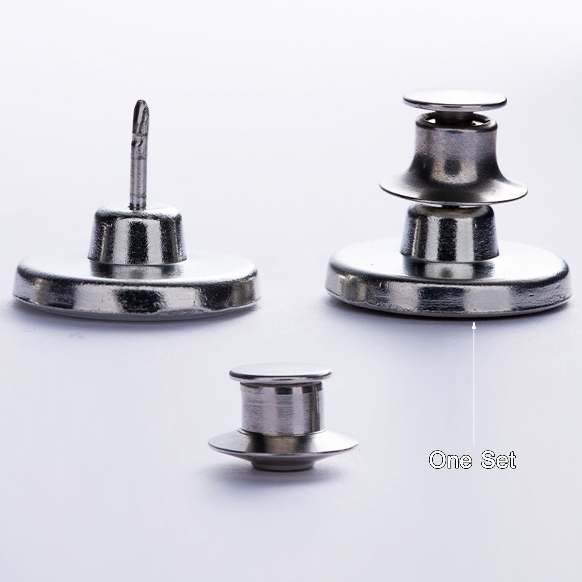 Jean Button Replacement, Reusable Metal Jeans Tacks, No-sew Removable ...