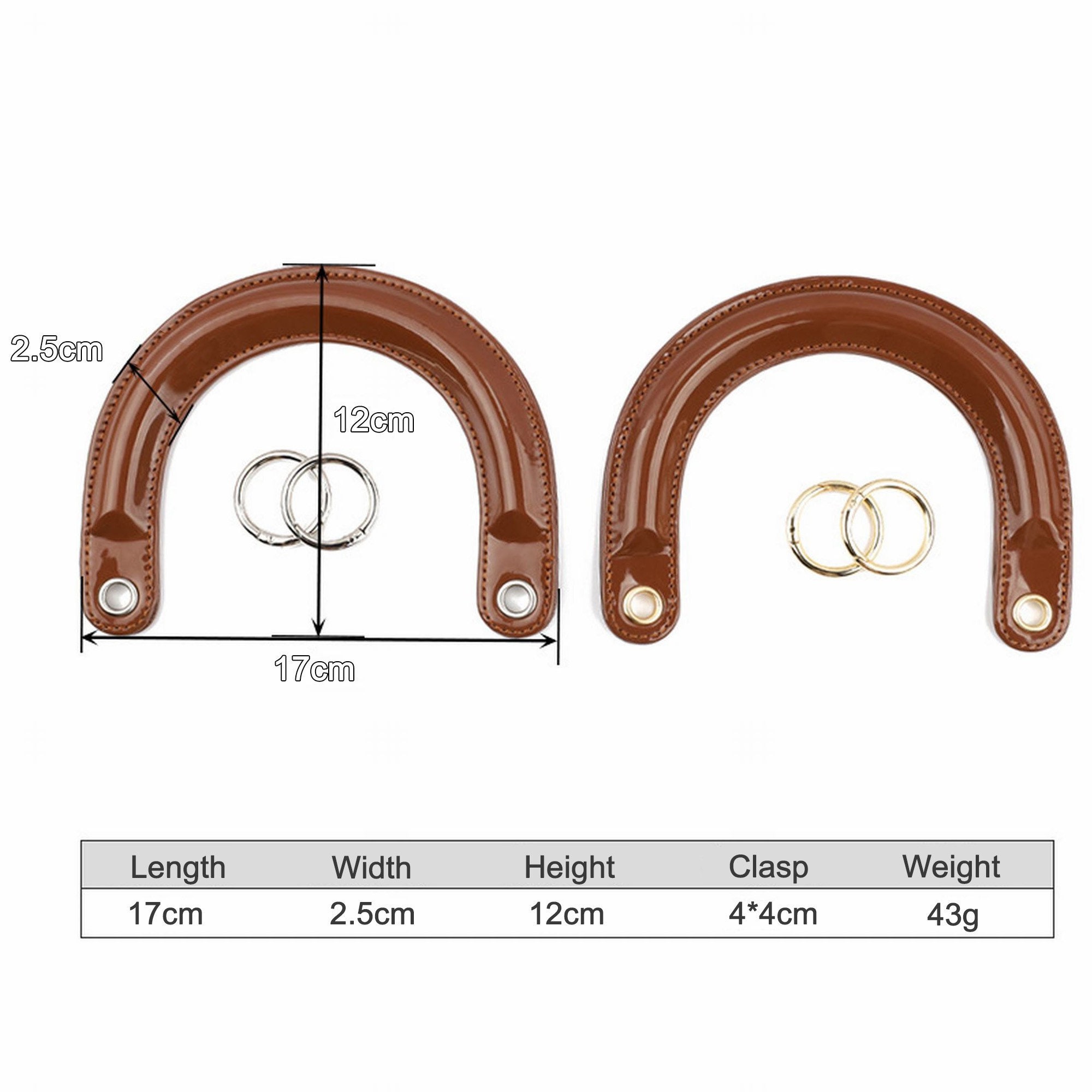 U Shape Bag Handles, Diy Bag Handle Replacement, PU Leather Macrame Bag ...