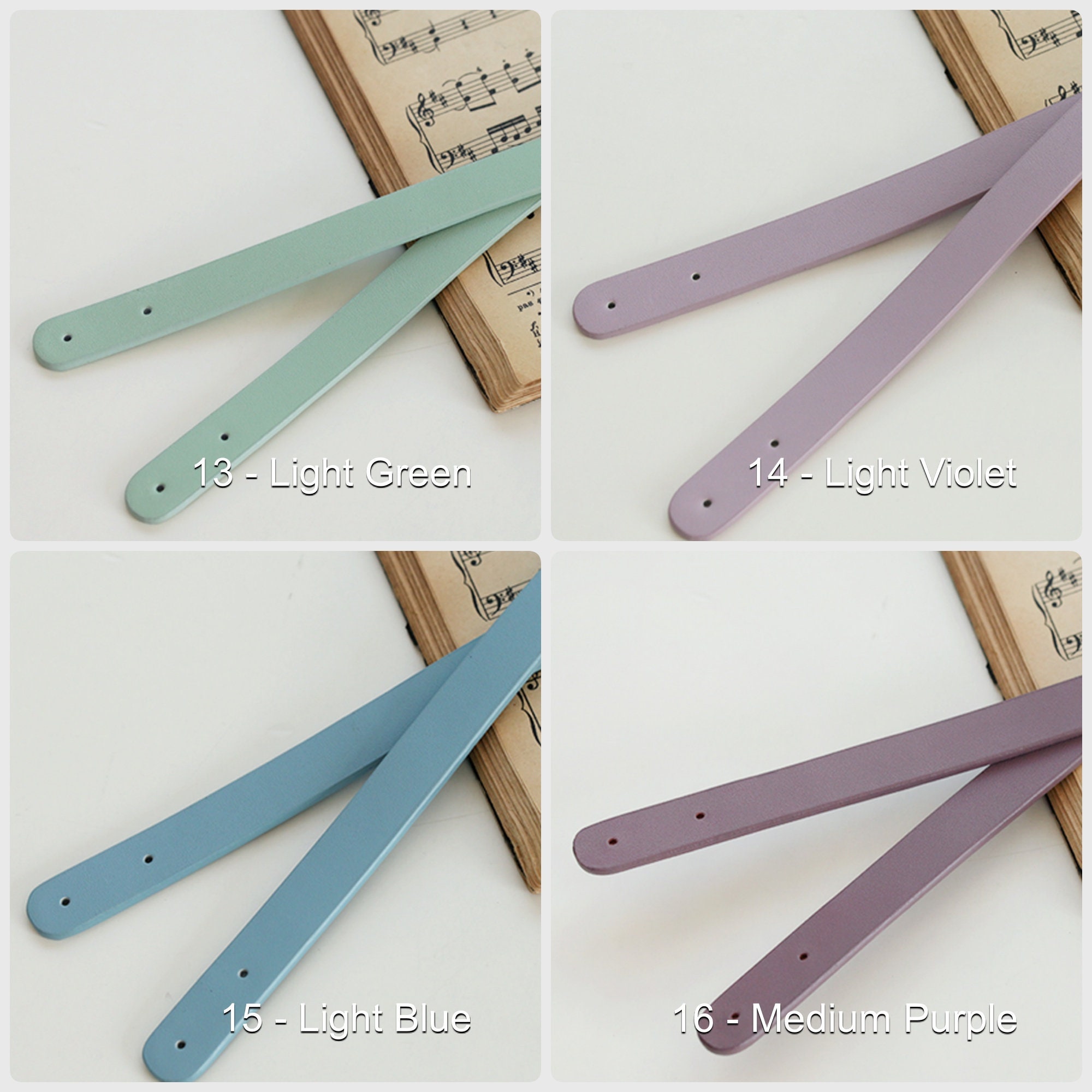 Pair of Genuine Leather Bag Handle, 2 Layer Handbag Strap Material ...