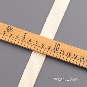 Cotton Webbing Straps for Bag -beige Webbing by the Yard- Fabric Bag ...