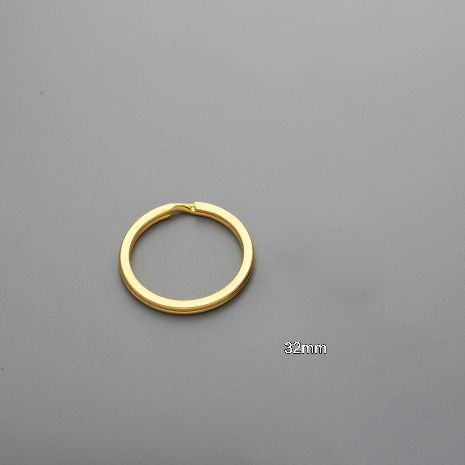 Thick Key Ring Supplies, Solid Brass Flat Split Keyring, Round Key ...