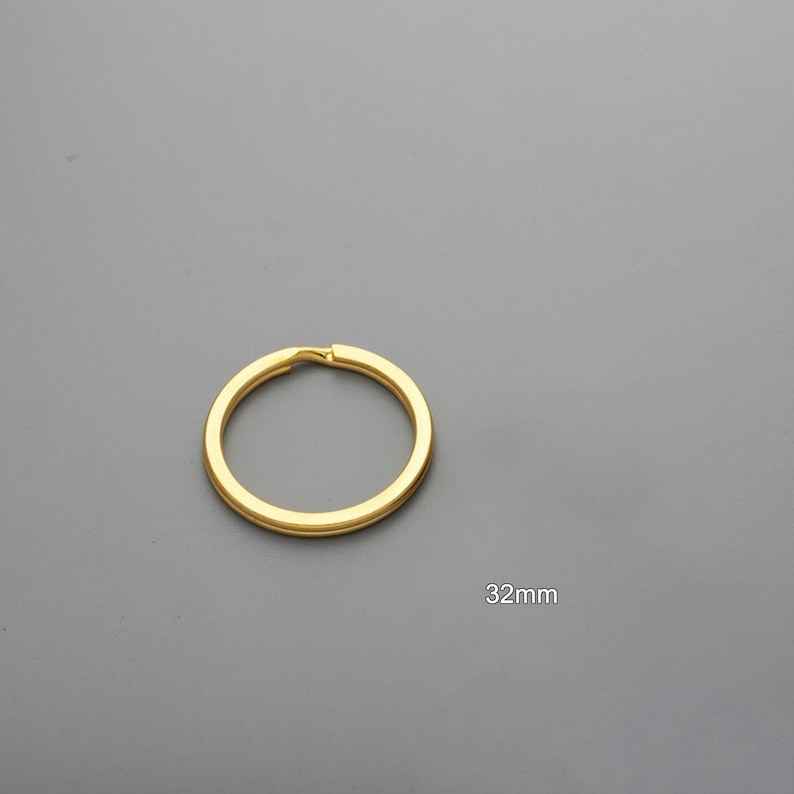 Thick Key Ring Supplies, Solid Brass Flat Split Keyring, Round Key ...