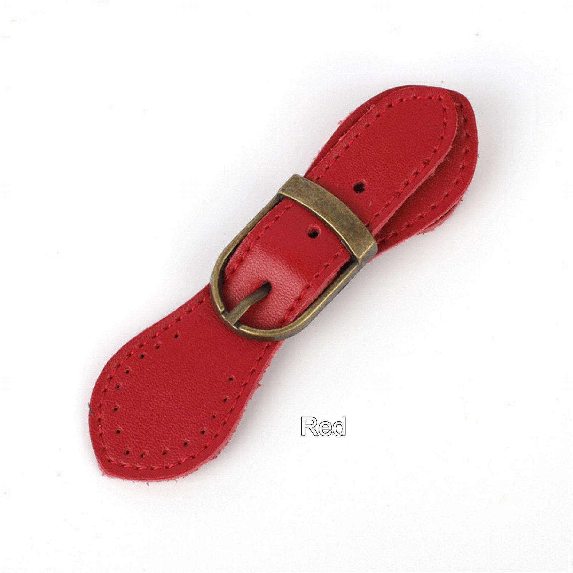 Sew on Genuine Leather Buckle Closure Replacement, 2 Layer Cowhide ...