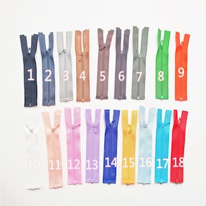 3.9" Doll Zippers, Open End Zipper for Doll Clothes, Separating Mini ...