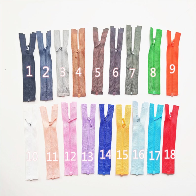 3.9" Doll Zippers, Open End Zipper for Doll Clothes, Separating Mini ...