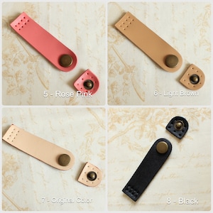 Genuine Leather With Bronze Snap, Sewing Fastener, Sew on Leather Snap ...