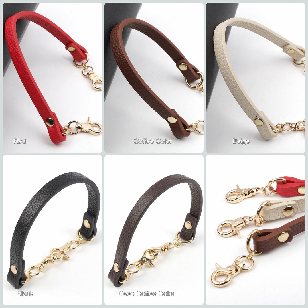 Diy Bag Handle, Short Purse Handle With Hooks, PU Leather/ Real Leather ...