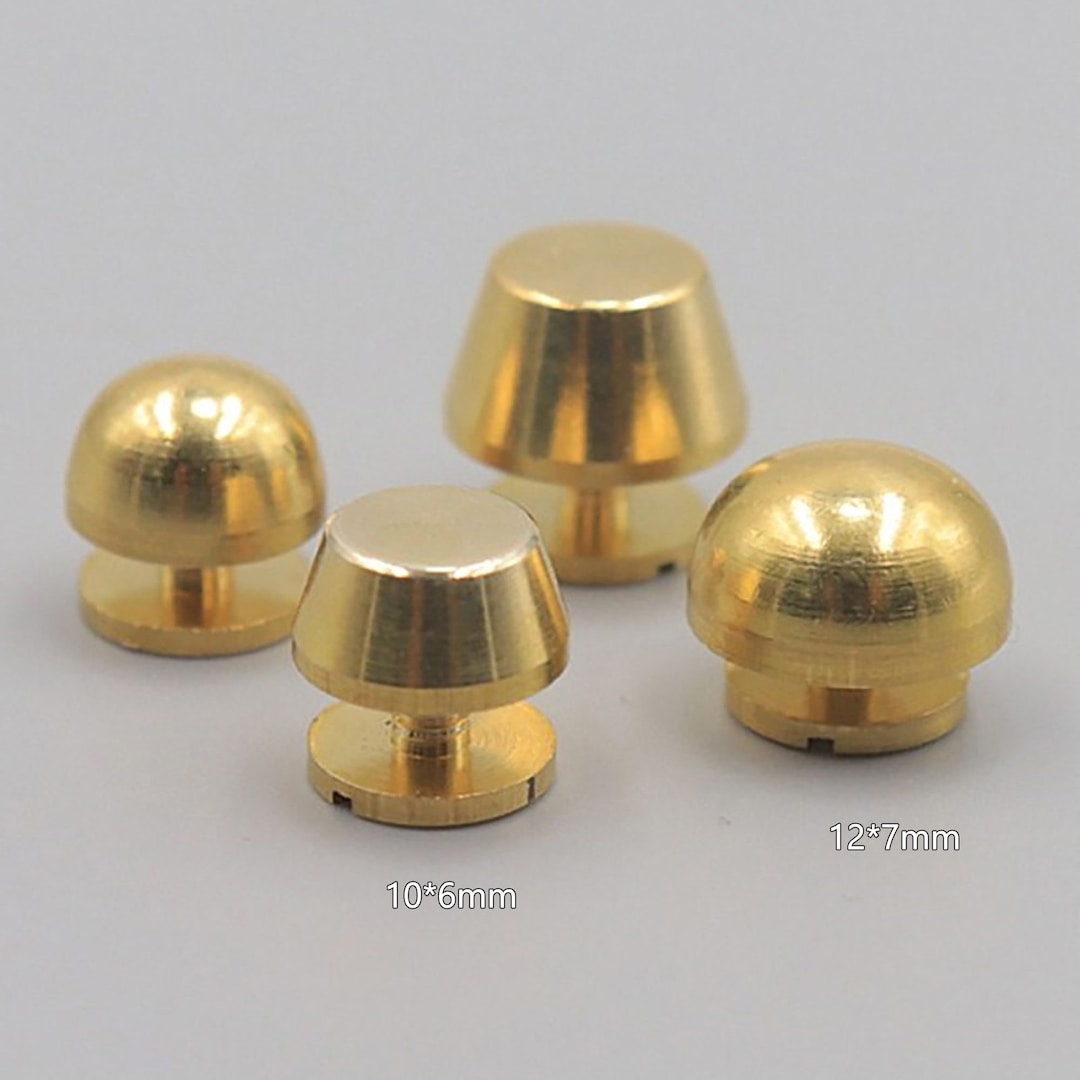 Rivets and Studs for Bag Feet, Solid Brass Screwed Stud, Chicago Screw ...