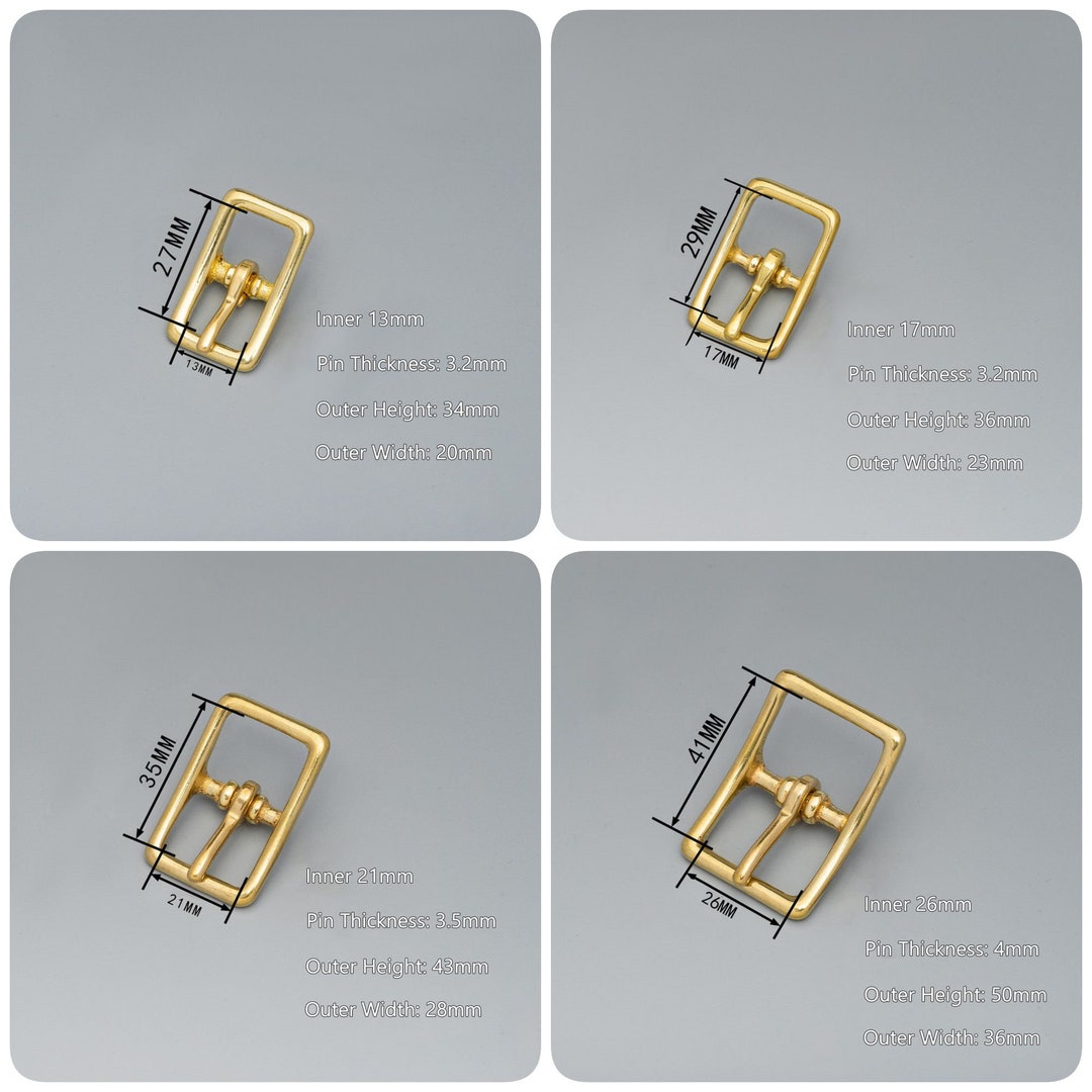 Solid Brass Belt Bag Buckles for Leathercraft, Leather Strap/ Shoes ...