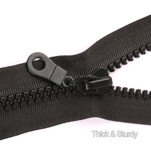 Strong & Large Molded Plastic Zipper With 1/ Two Way Slider, #8 Chunky ...