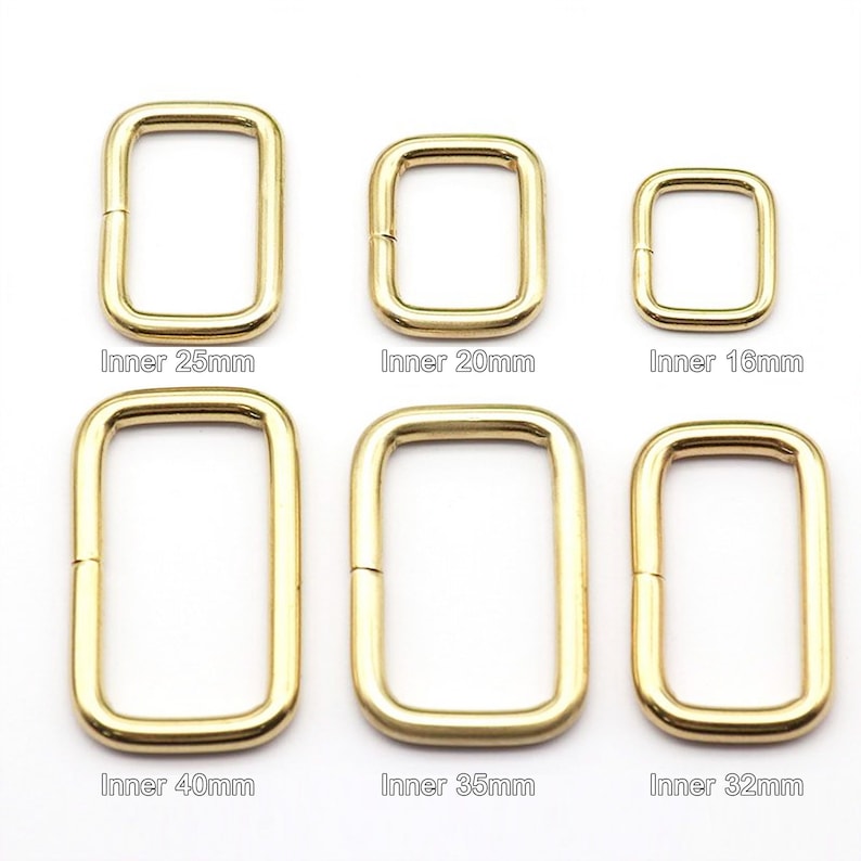 Metal Rectangle Rings Buckles, Brass Adjustable Square Connector for ...