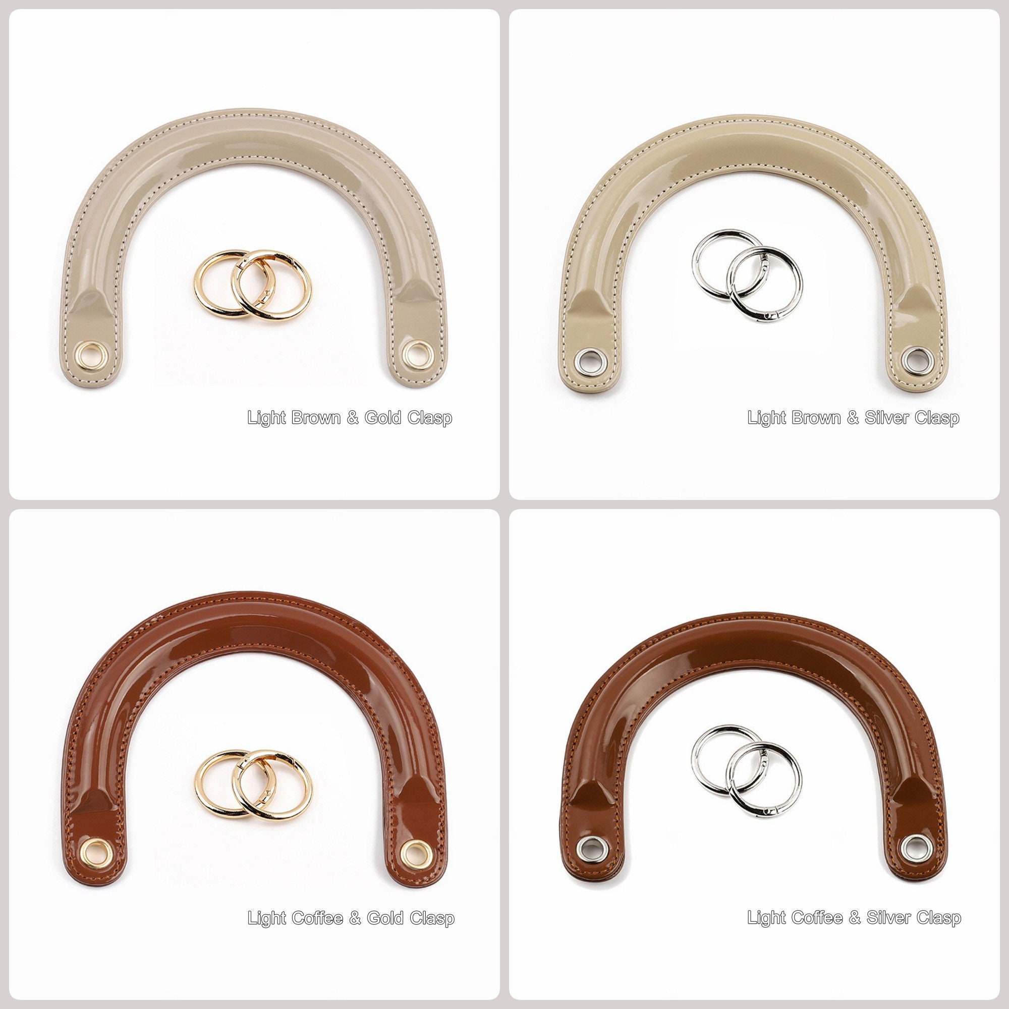 U Shape Bag Handles, Diy Bag Handle Replacement, PU Leather Macrame Bag ...