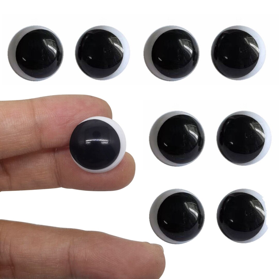 Cute Doll Eyes, Mushroom Domed Eye, Cartoon Funny Black Safety Eyes ...