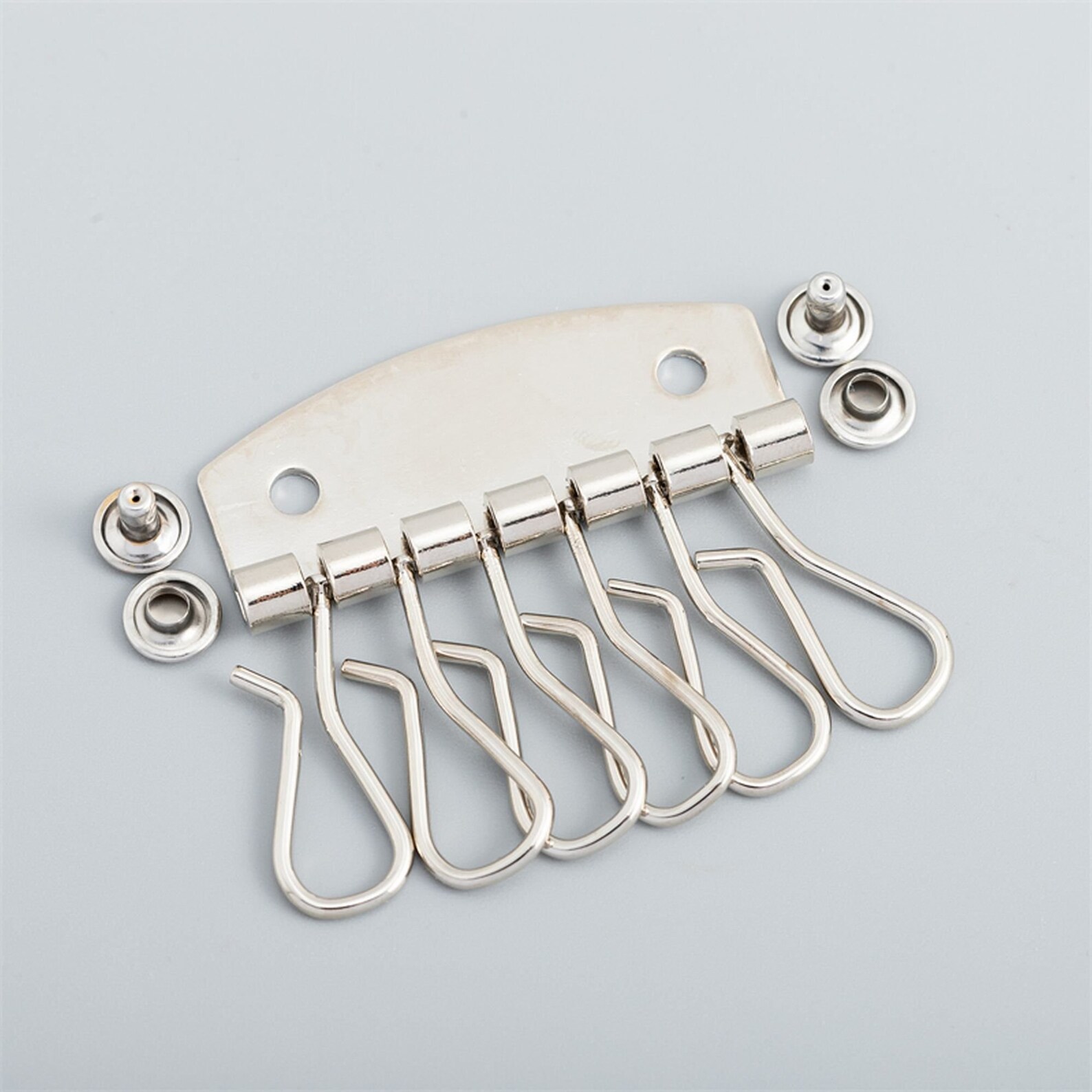 Key Holder Plate With 6 Hooks, Brass Key Pouch Holder, Keychain Pad ...
