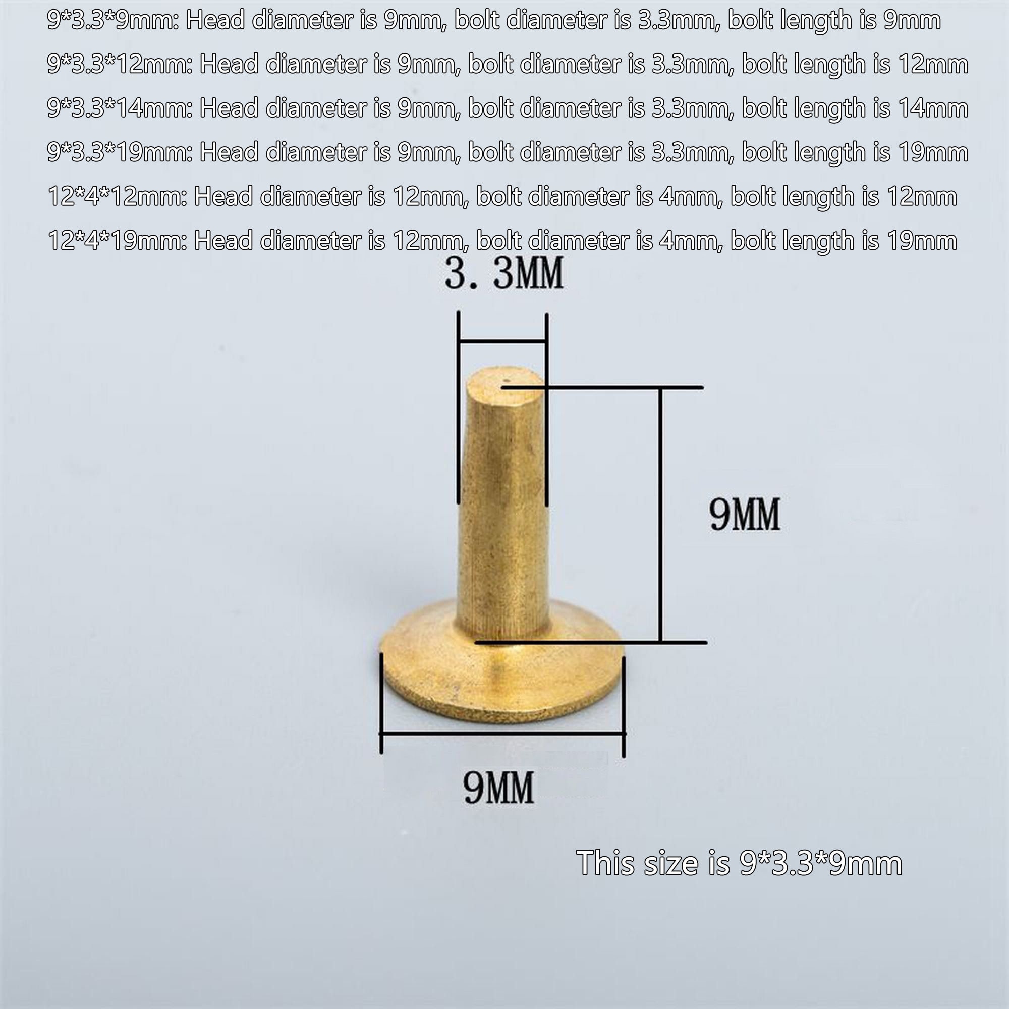 Rivets and Burrs for Leatherworking, Solid Brass/copper Rivets and ...