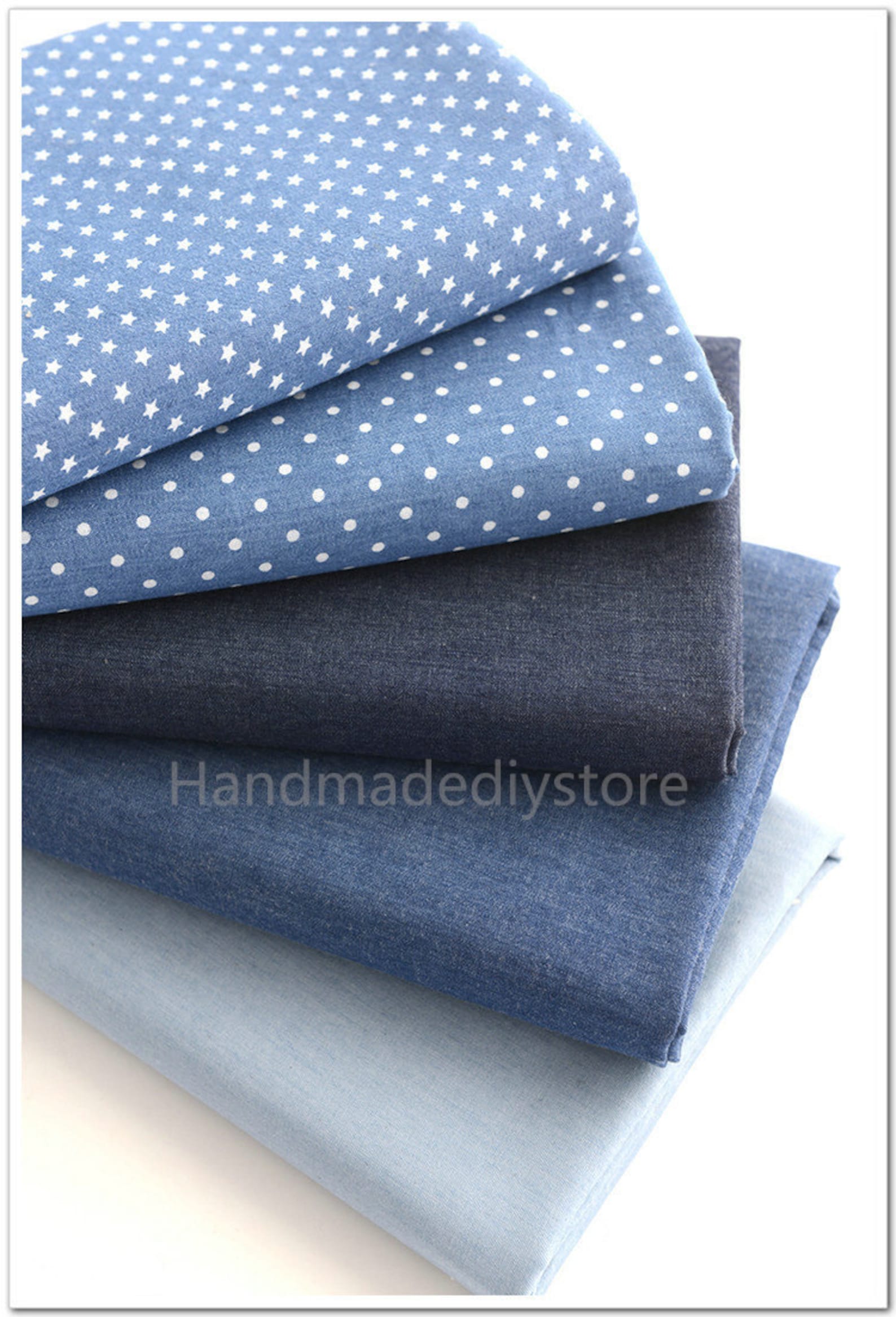 Washed Denim Fabrics, Cloth Fabric, Slight Soft Thin Light/ Dark Blue ...