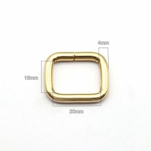 Metal Rectangle Rings Buckles, Brass Adjustable Square Connector for ...