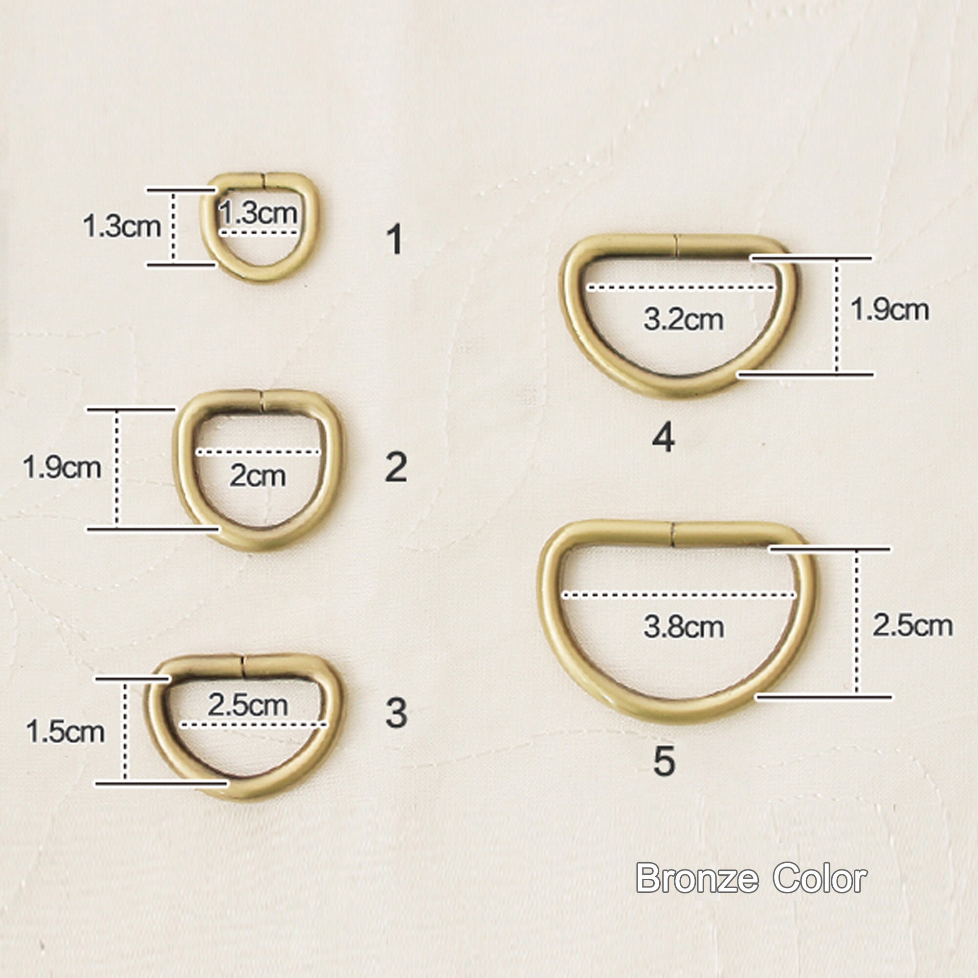 Thick and Durable D Ring for Straps Bags Purses Belting Leathercarft, D ...