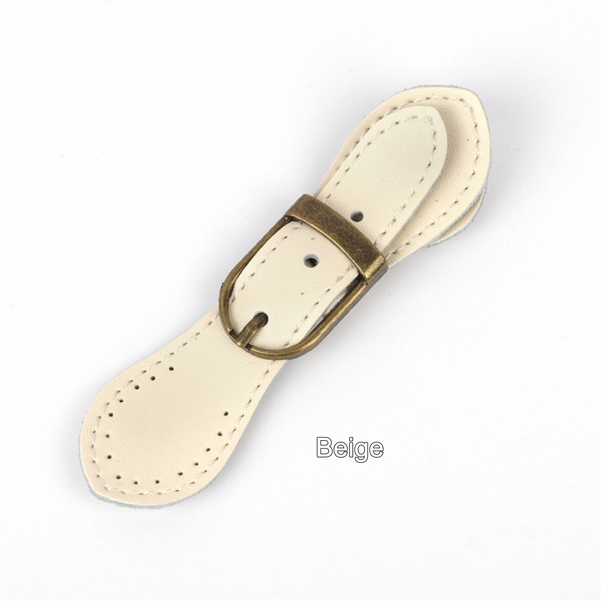 Sew on Genuine Leather Buckle Closure Replacement, 2 Layer Cowhide ...
