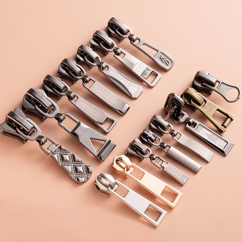 Zipper Pull, Metal Zipper Heads, Handbag Zipper Puller #3 #5 #8 #10 ...