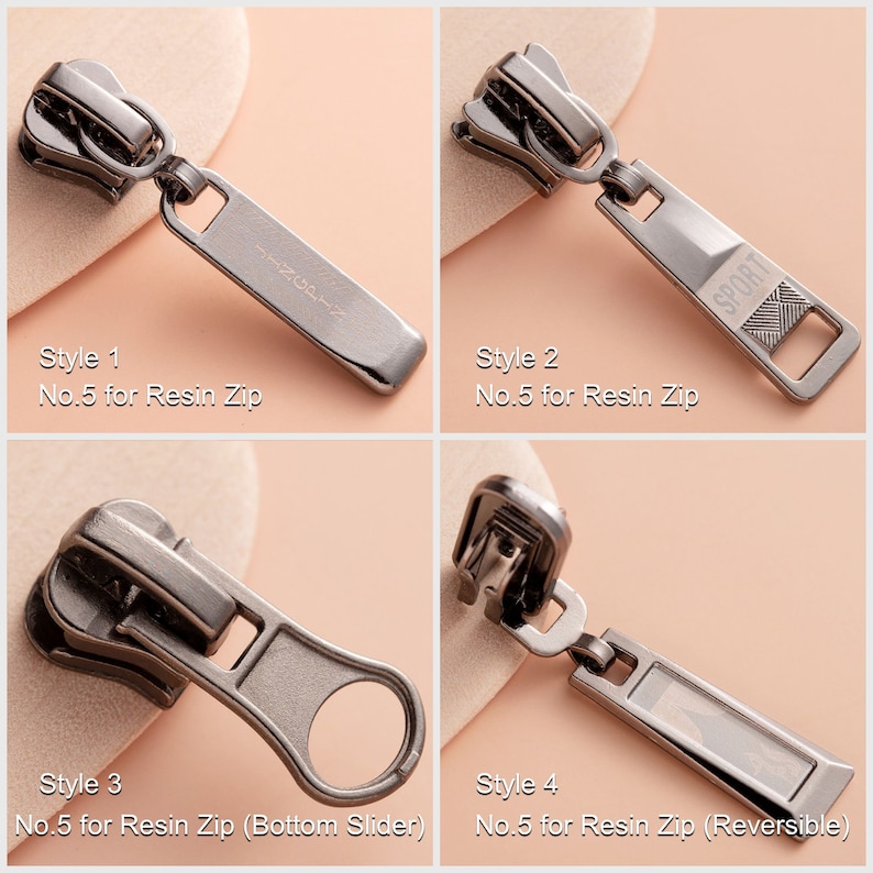 Zipper Pull, Metal Zipper Heads, Handbag Zipper Puller #3 #5 #8 #10 ...