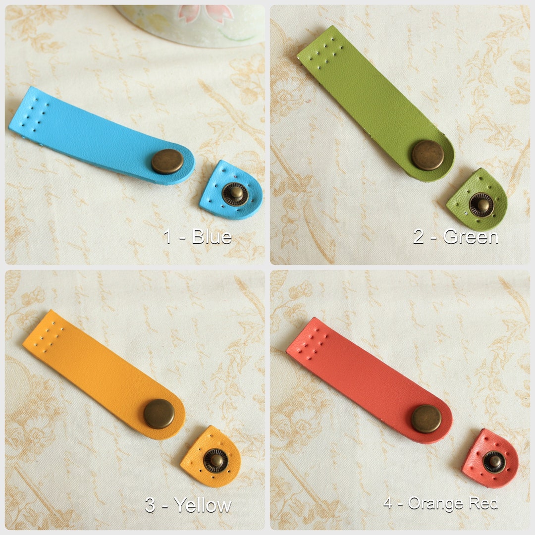 Genuine Leather With Bronze Snap, Sewing Fastener, Sew on Leather Snap ...