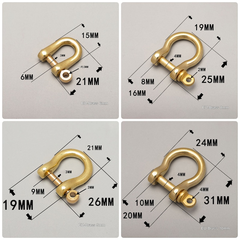 Brass Keychain Shackle - Etsy