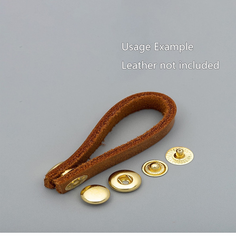 Metal Snap Buttons Fasteners, Raw Brass Rivet Poppers Snap Closure ...